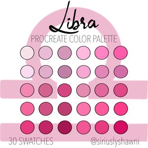 Libra Procreate Color Palette | 30 Color Swatches | Instant Download ...