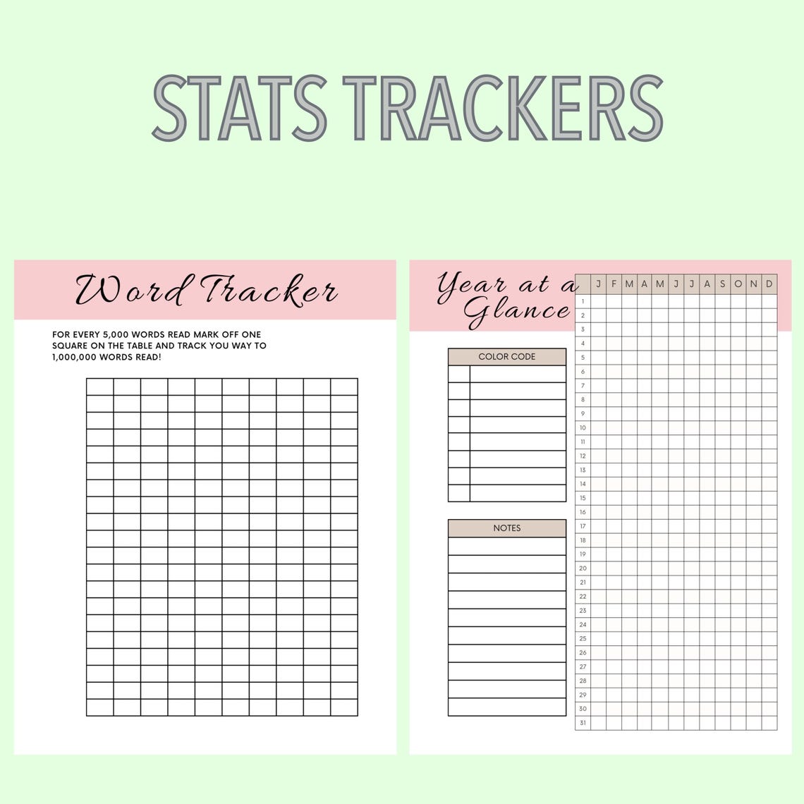 Printable Fanfic Reading Journal: 20-page Tracker Bundle (digital ...