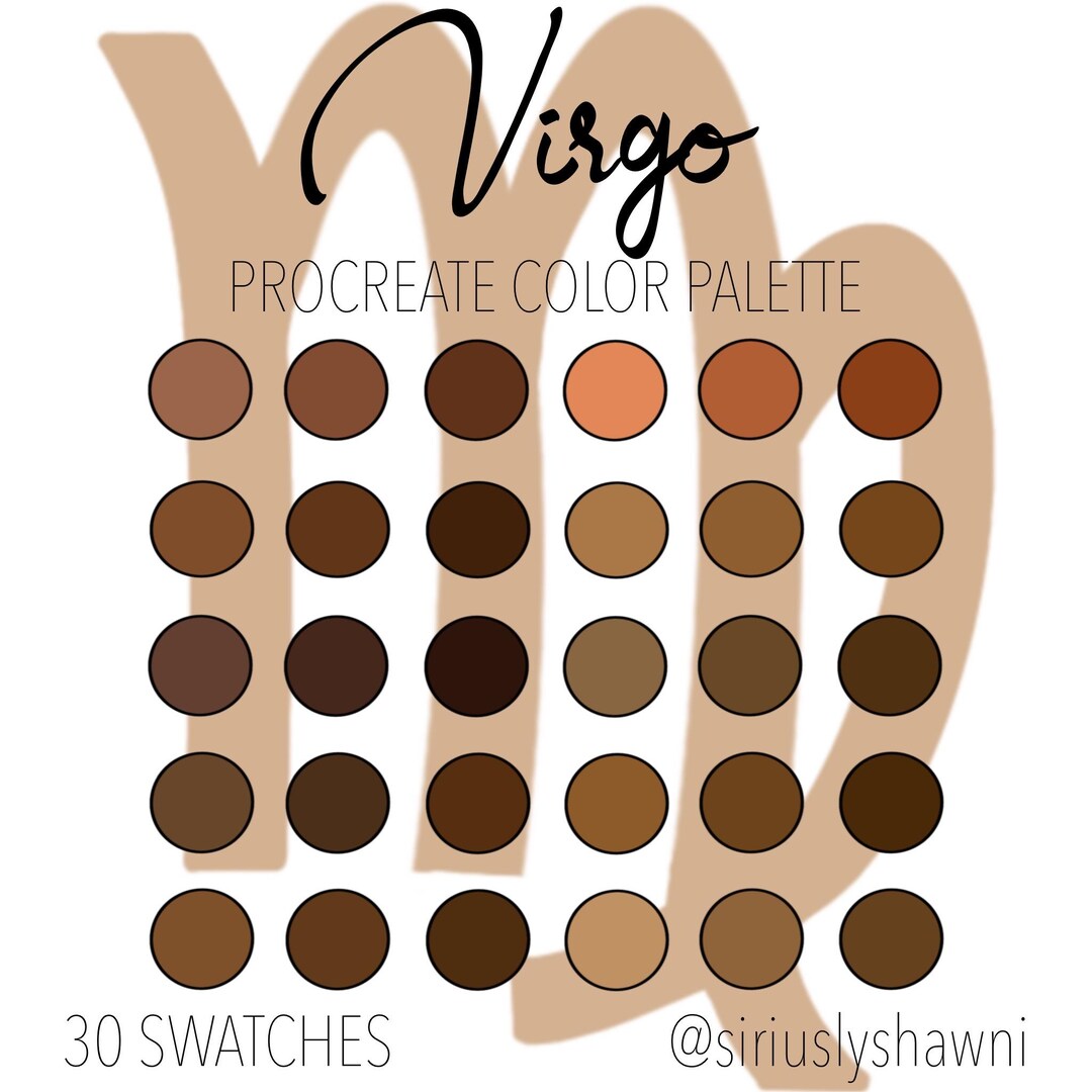 Virgo Procreate Color Palette | 30 Color Swatches | Instant Download ...