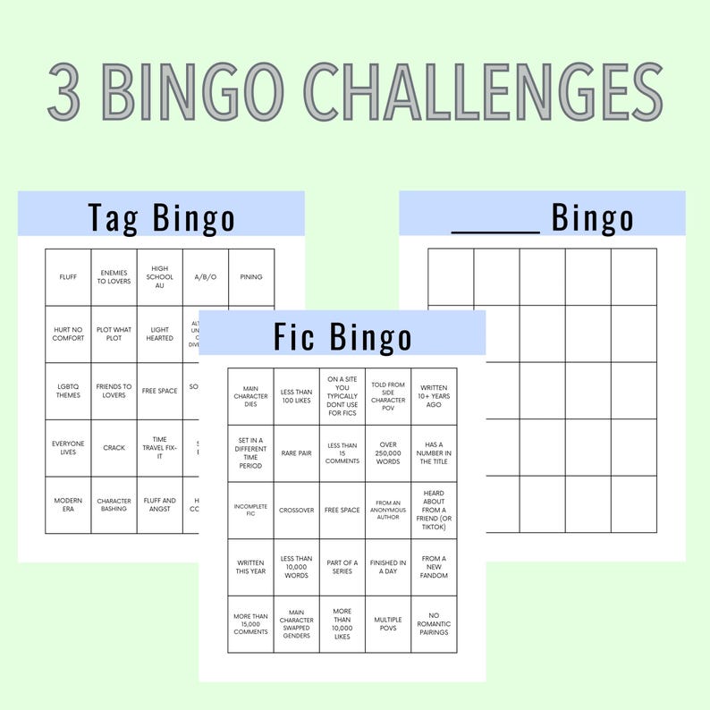 Printable Fanfic Reading Journal: 20-page Tracker Bundle (digital ...