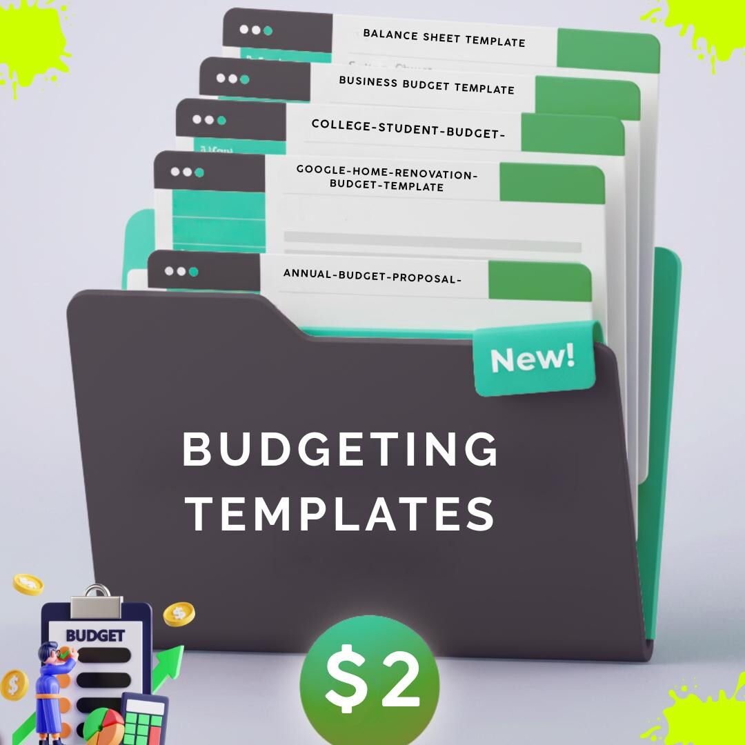 Budgeting Excel and Google Sheets Bundle | 80+ Personal & Business ...