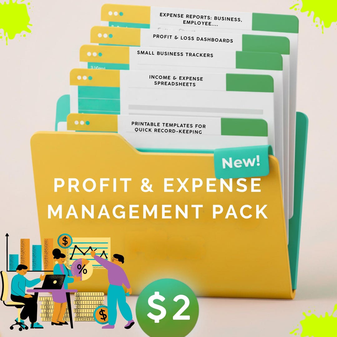 Profit and Expense Management Pack: Excel Templates (digital Download ...