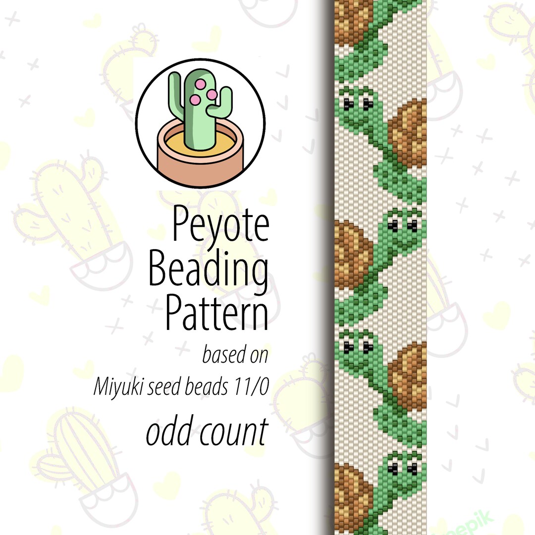 Sea Turtle Peyote Pattern - Odd Count - Peyote Beading Pattern for ...