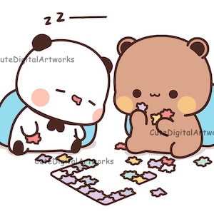 Bubu Dudu 150+ High-quality JPEG / PNG Images Bundle • Bubu and Dudu Pictures • Cute Panda Bear ...