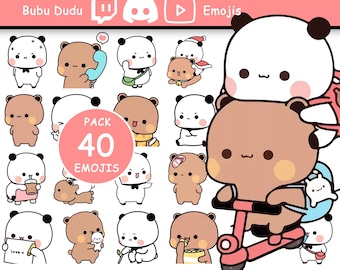 Bubu Dudu Twitch, Discord, Youtube Emoji Pack. 40 Kawaii Bears ...