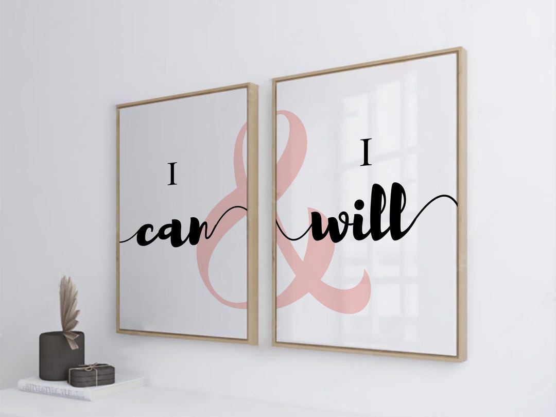 I Can and I Will, Poster Home Office, Quote Poster, Classroom Poster ...