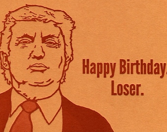 Happy Birthday Loser Card - Etsy