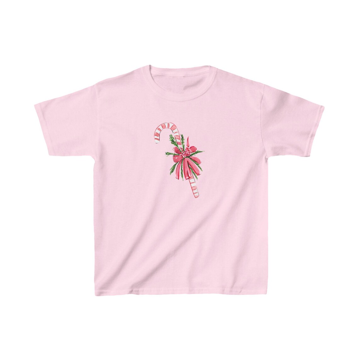 Preppy Pink Candy Cane Baby Tee | Christmas Gift for Girls - Etsy