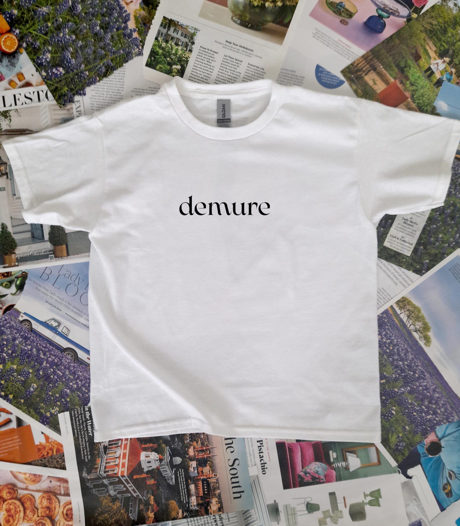 Demure Baby Tee Y2K Style, Tiktok Trend Shirt, Mindful Tee, Cute Tee ...