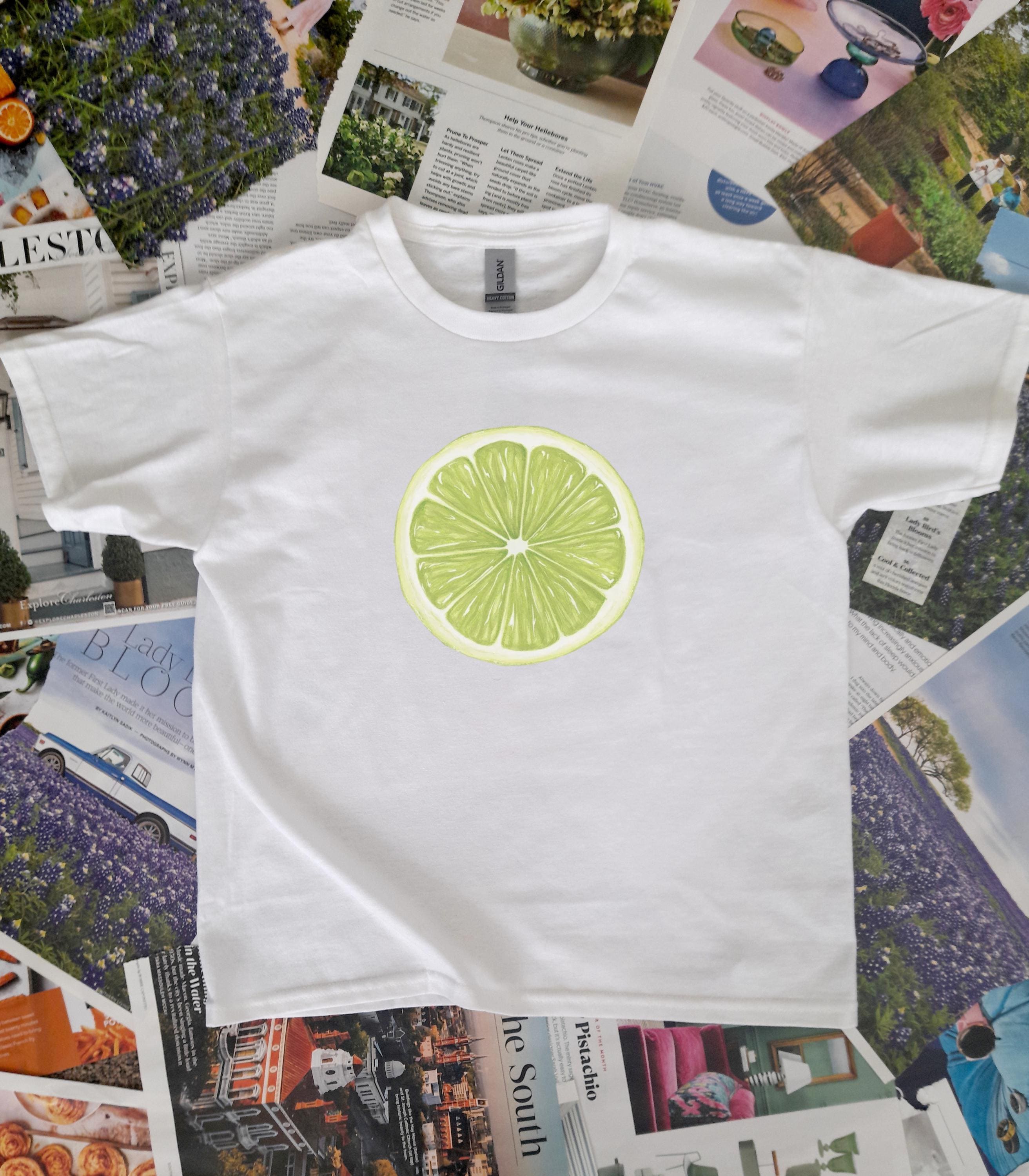 Lime 90s Baby Tee Vintage Design, Cottagecore Fruity Shirt, Women Gift ...