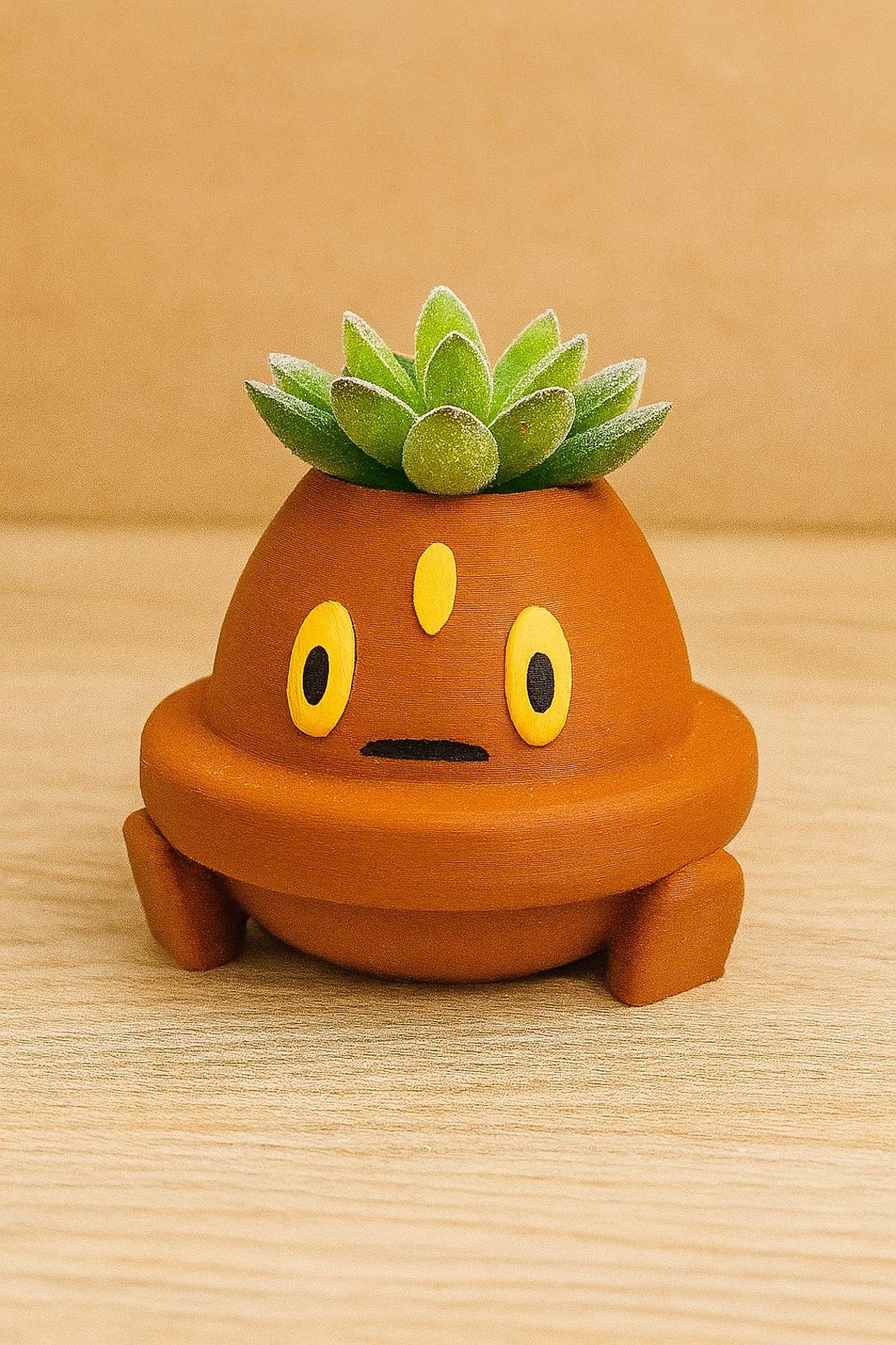 Bonsly Pokémon Planter – Cute Succulent Pot, 3D Printed Flower Pot ...