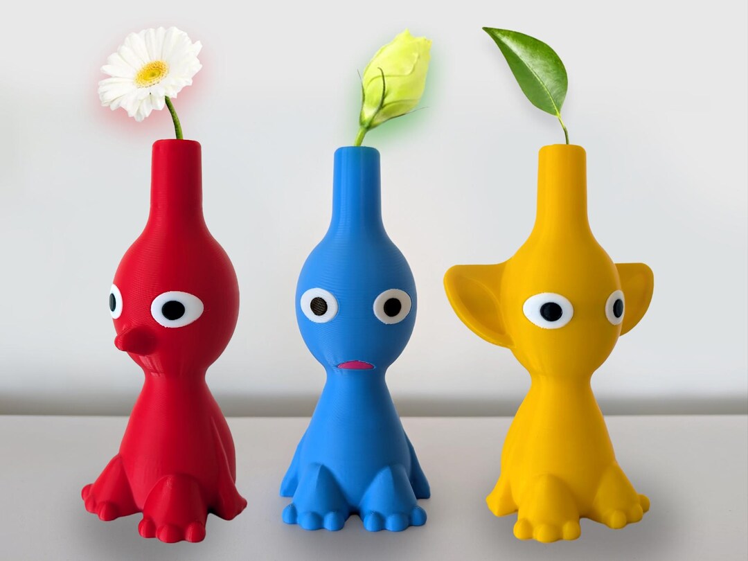 Pikmin Vases Video Game Planters, Plant Pot, Flower Vase, Nintendo ...