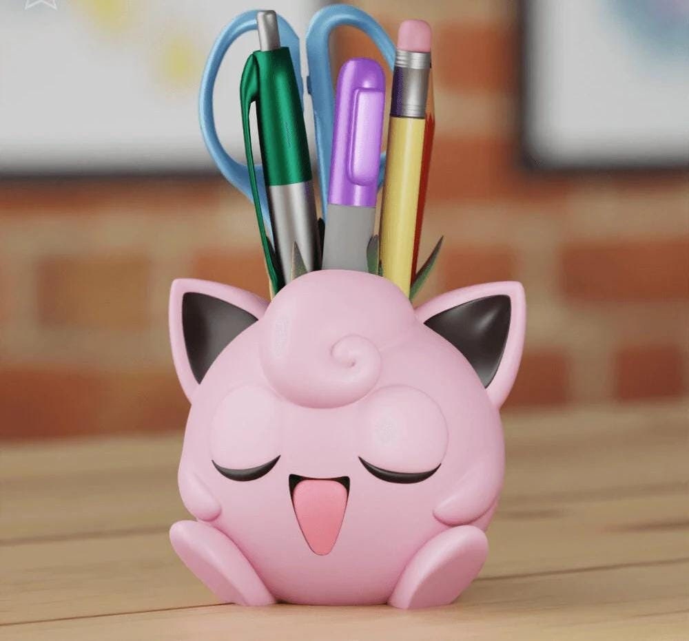 Jigglypuff Plant Pot Pokemon Flower Succulent Colour 3D Printed Planter ...