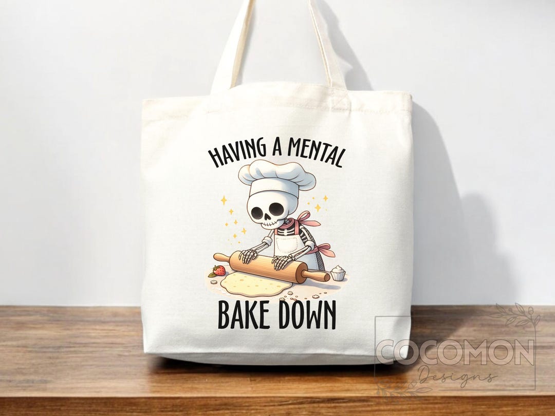 Baking Lover Canvas Tote Bag Funny Baker Gift Tote Bag Everyday Tote ...
