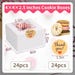 24pcs Small Bakery Boxes With Window (4x4x2.5) – Cookie, Treat, Dessert ...