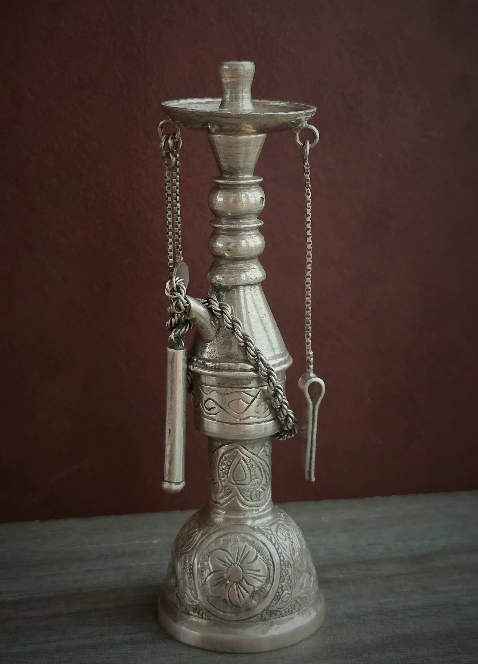 Vintage Sterling Silver Hookah Ornament Set, Handmade 925 Silver - Etsy