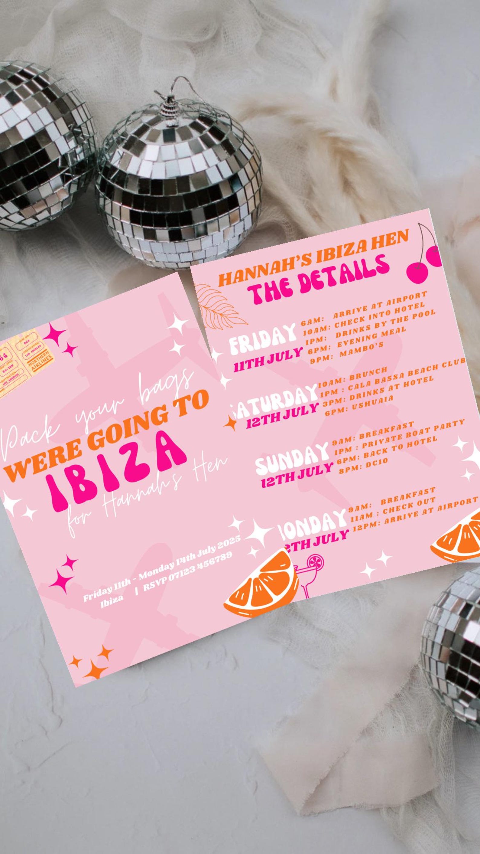 Destination Hen Party / Bachelorette E.g. Ibiza, Marbs Invite ...