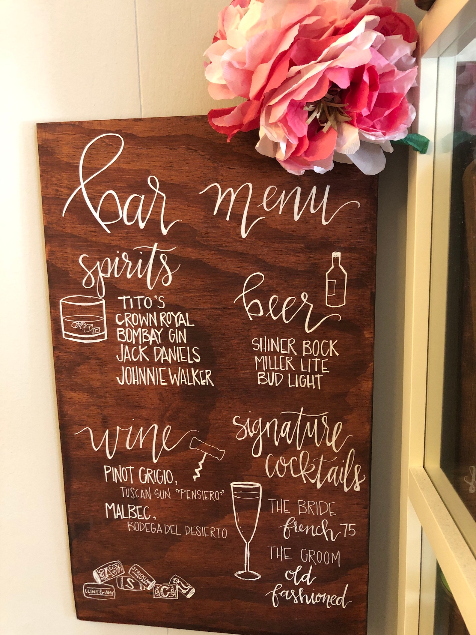 Custom Wedding Bar Sign - Etsy