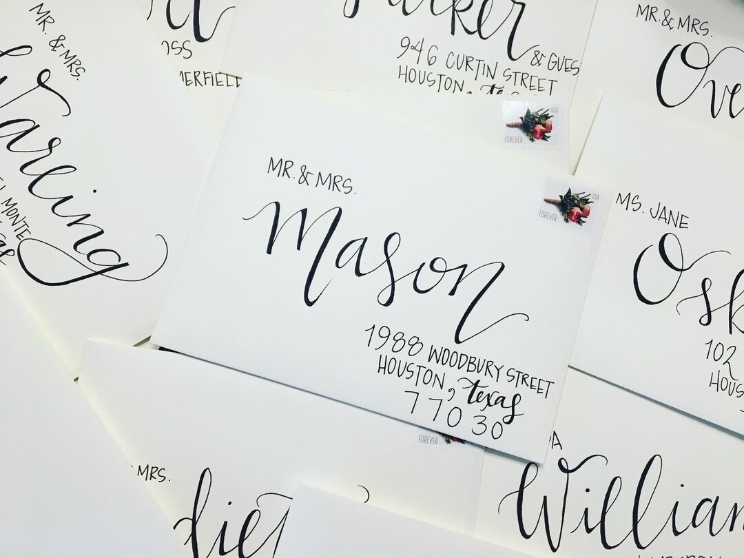 Lettering for Wedding Invitation Envelopes - Etsy