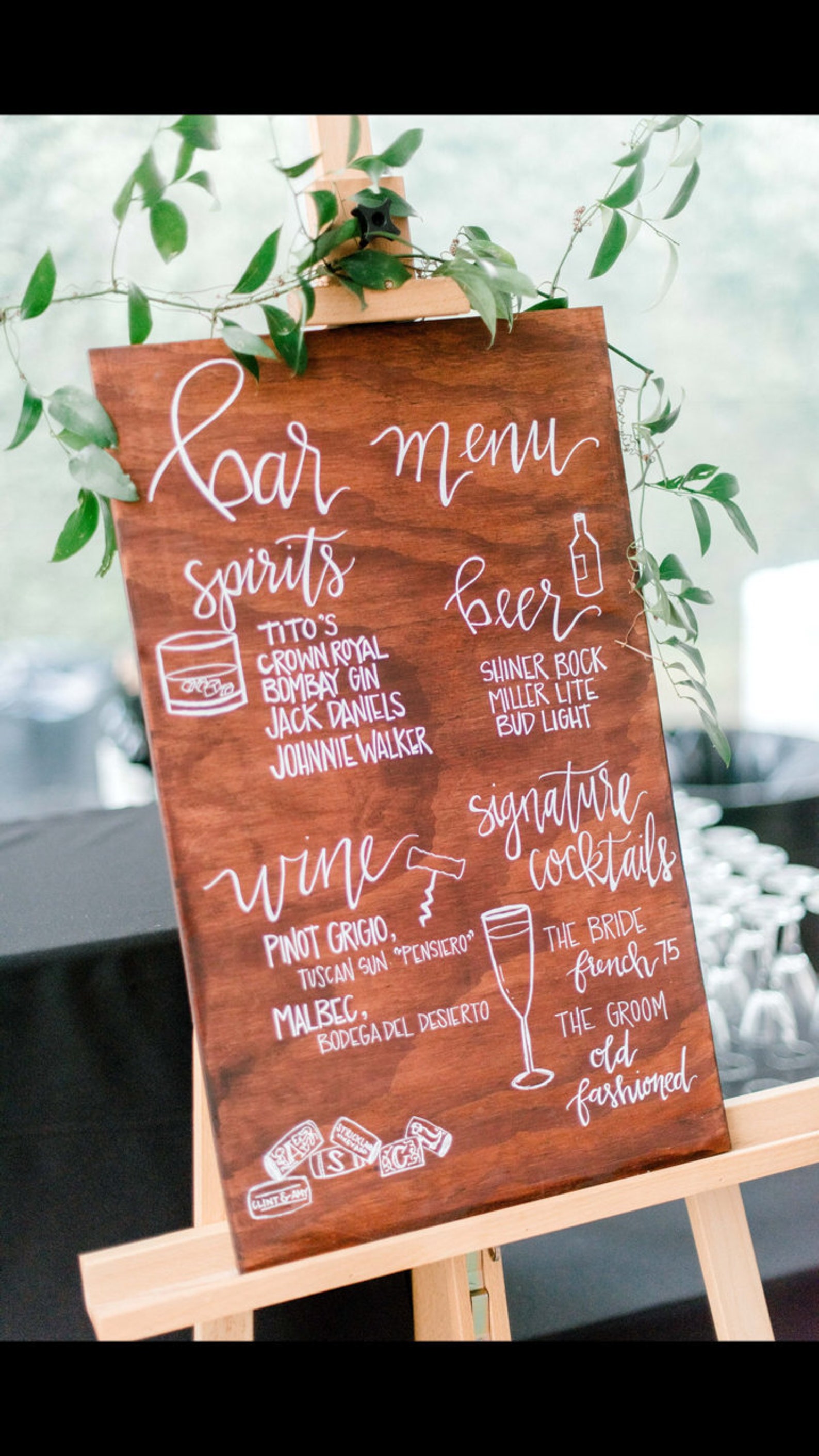 Custom Wedding Bar Sign - Etsy