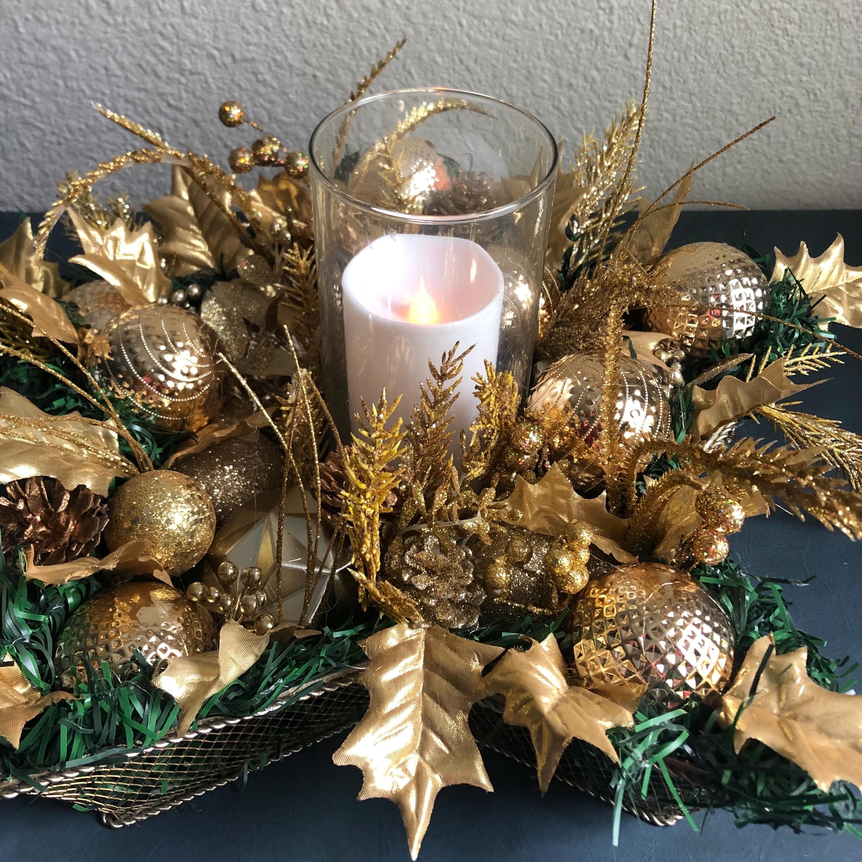 Gold Christmas Star Centerpiece, Holiday Table Decor, Christmas Desk ...