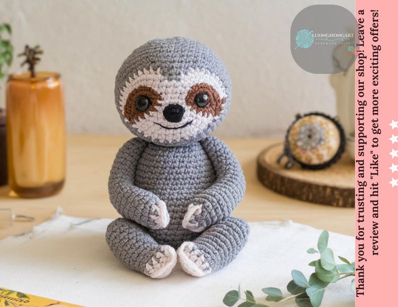 Sloth Crochet Pattern: Amigurumi Animal PDF Ebook - Etsy