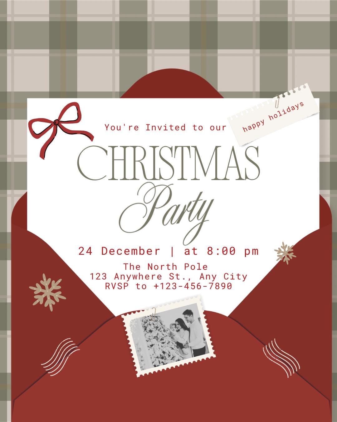 Virtual Christmas Card for Email or Text- Edit to Make It Your Own ...