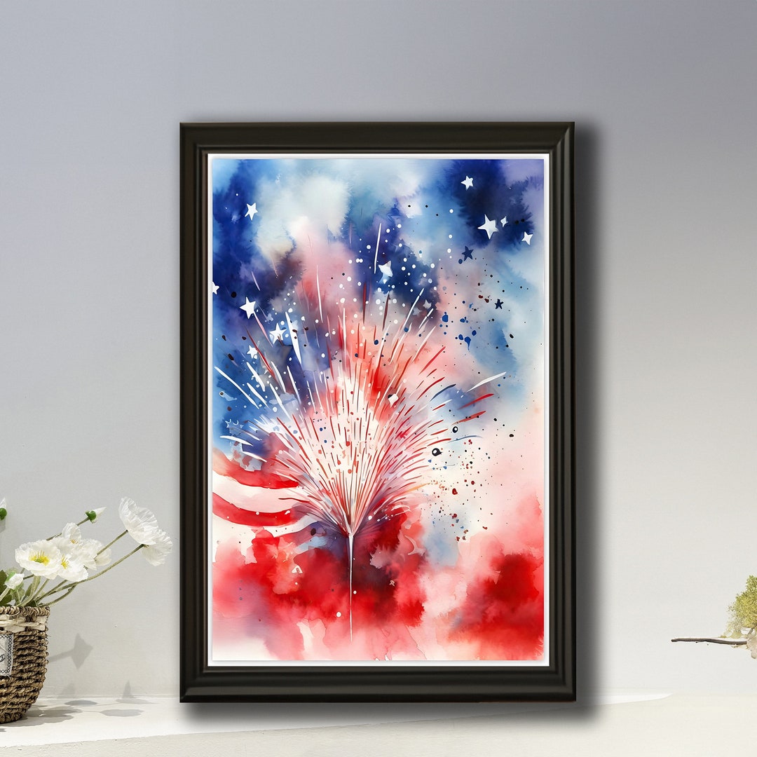 Stars and Stripes Salute Abstract Poster Vintage Posters Gifts for Her ...