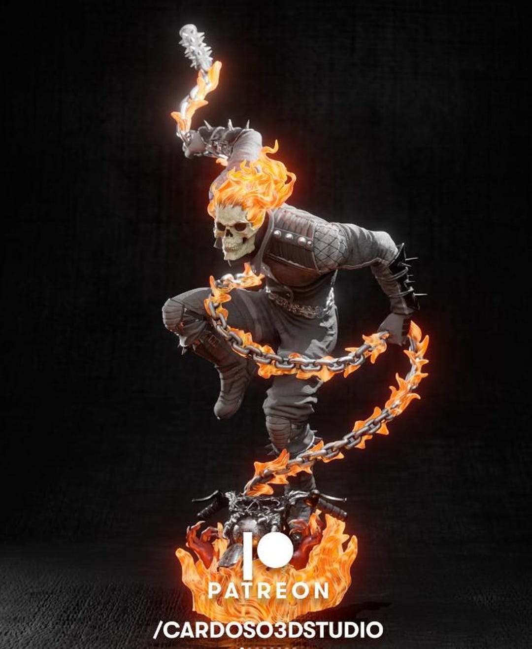 Ghost Rider Figurine STL File - Etsy