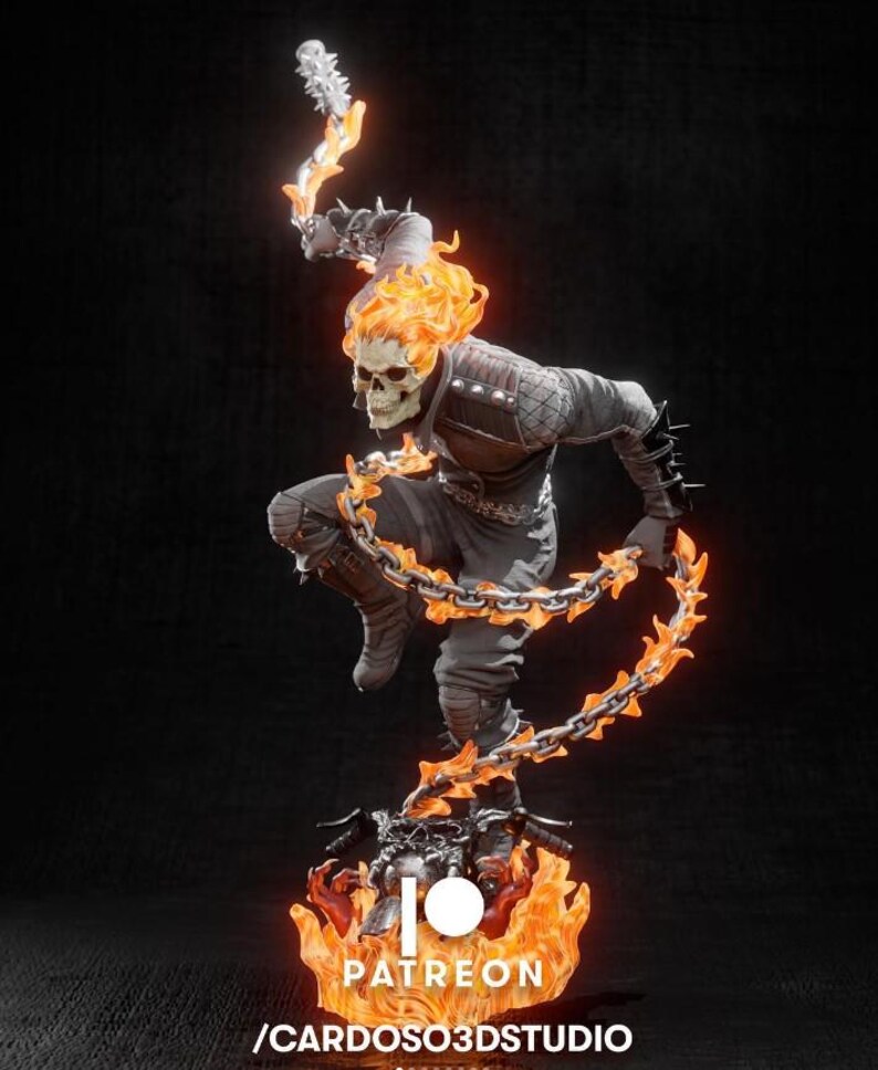 Ghost Rider Figurine STL File - Etsy