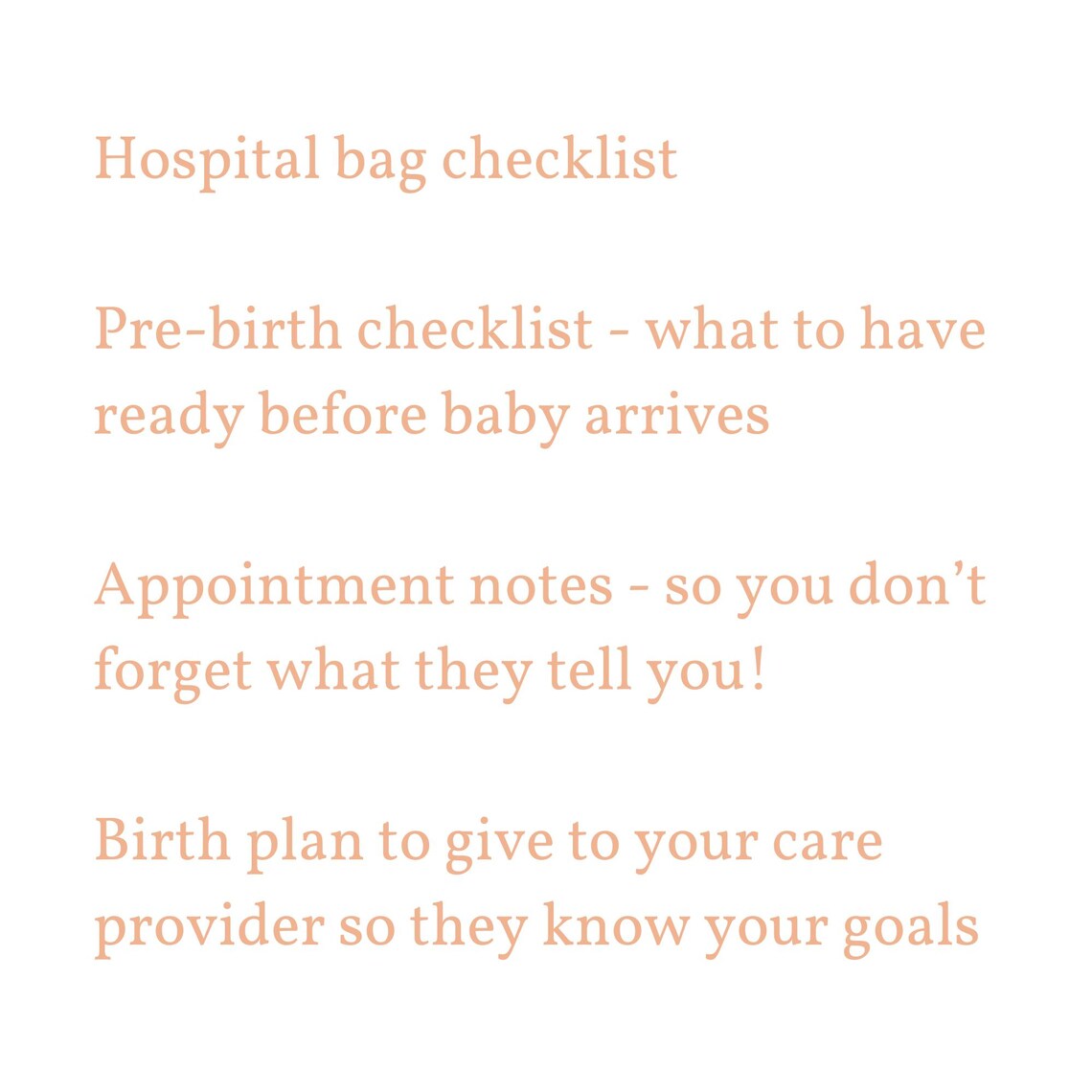 Pregnancy Planner Printable, Baby Essentials Checklist, Hospital ...