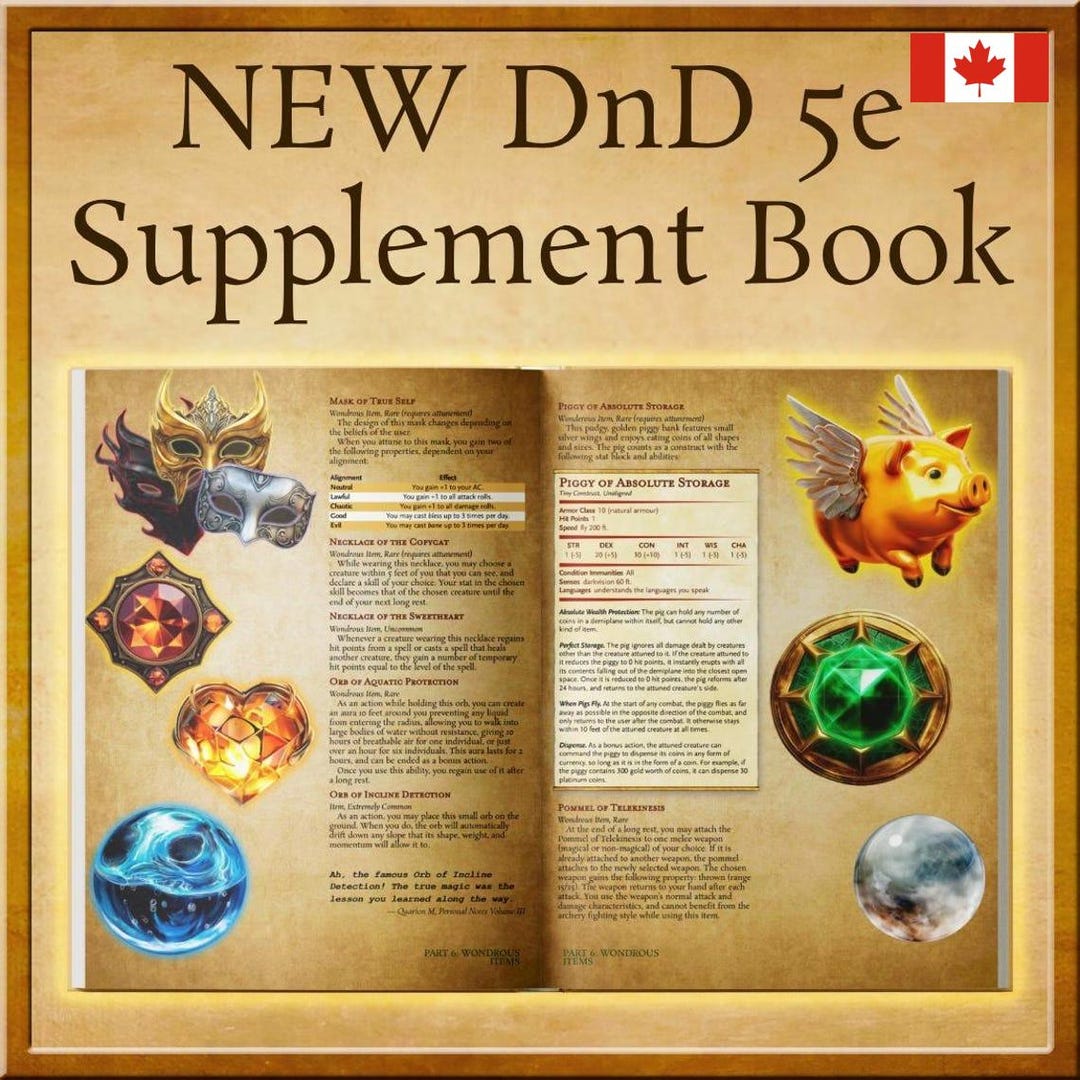 Dnd 5e Supplement - Magic Items and Character Options - Quarion's ...