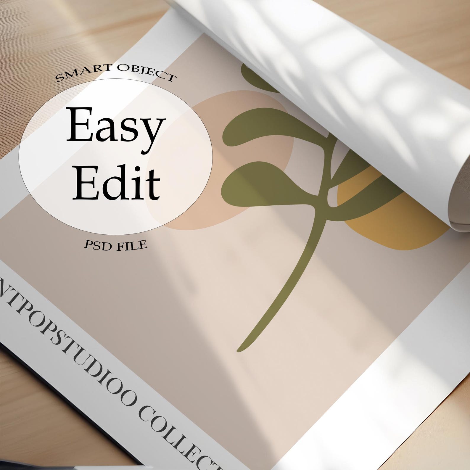 Poster Mockup, Rolled Up: Unrolling Rolling, ISO Smart Object Template ...