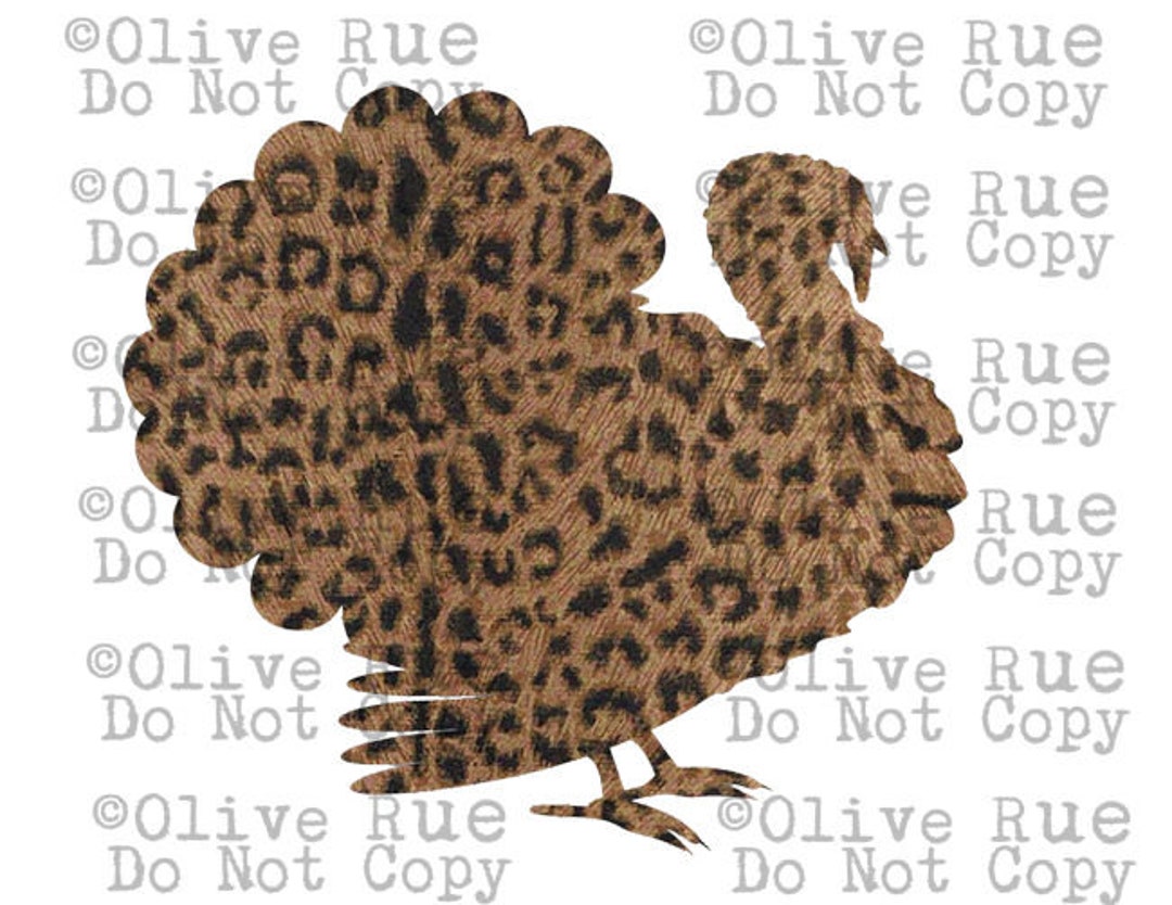 Cheetah, Leopard Turkey PNG, Instant Download, Sublimation Graphics ...