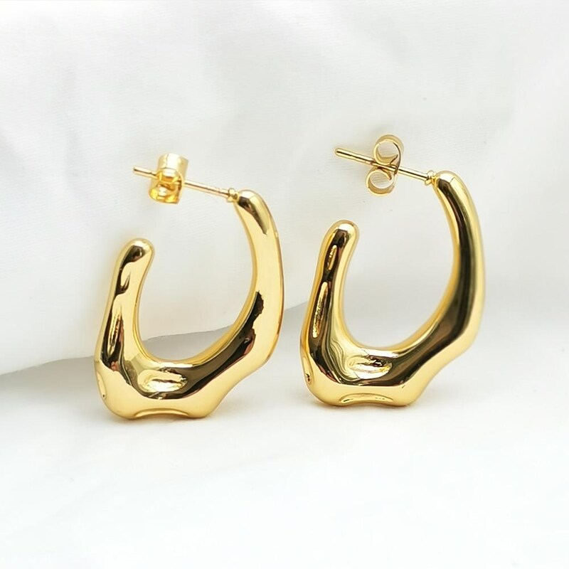 C Shape Earrings - Etsy