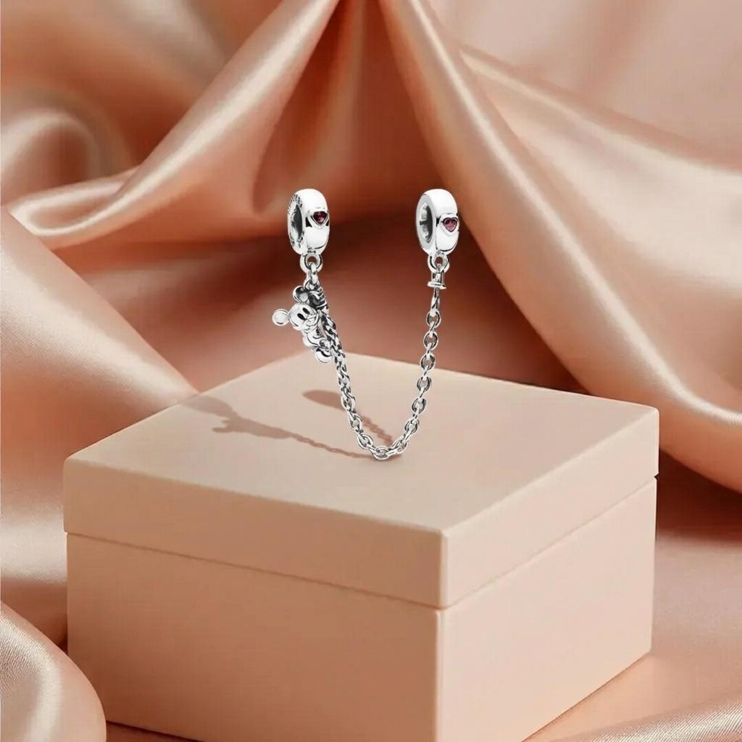 Climbing Mickey Safety Chain Charm, Affordable Sterling Silver Chains ...