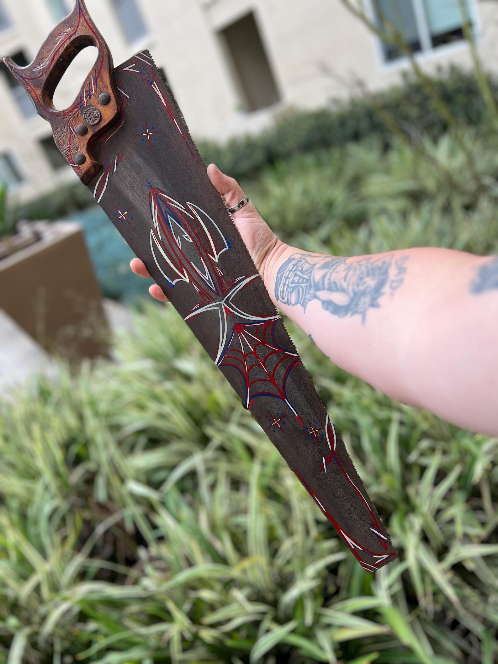 Pinstriped Hand Saw - Etsy