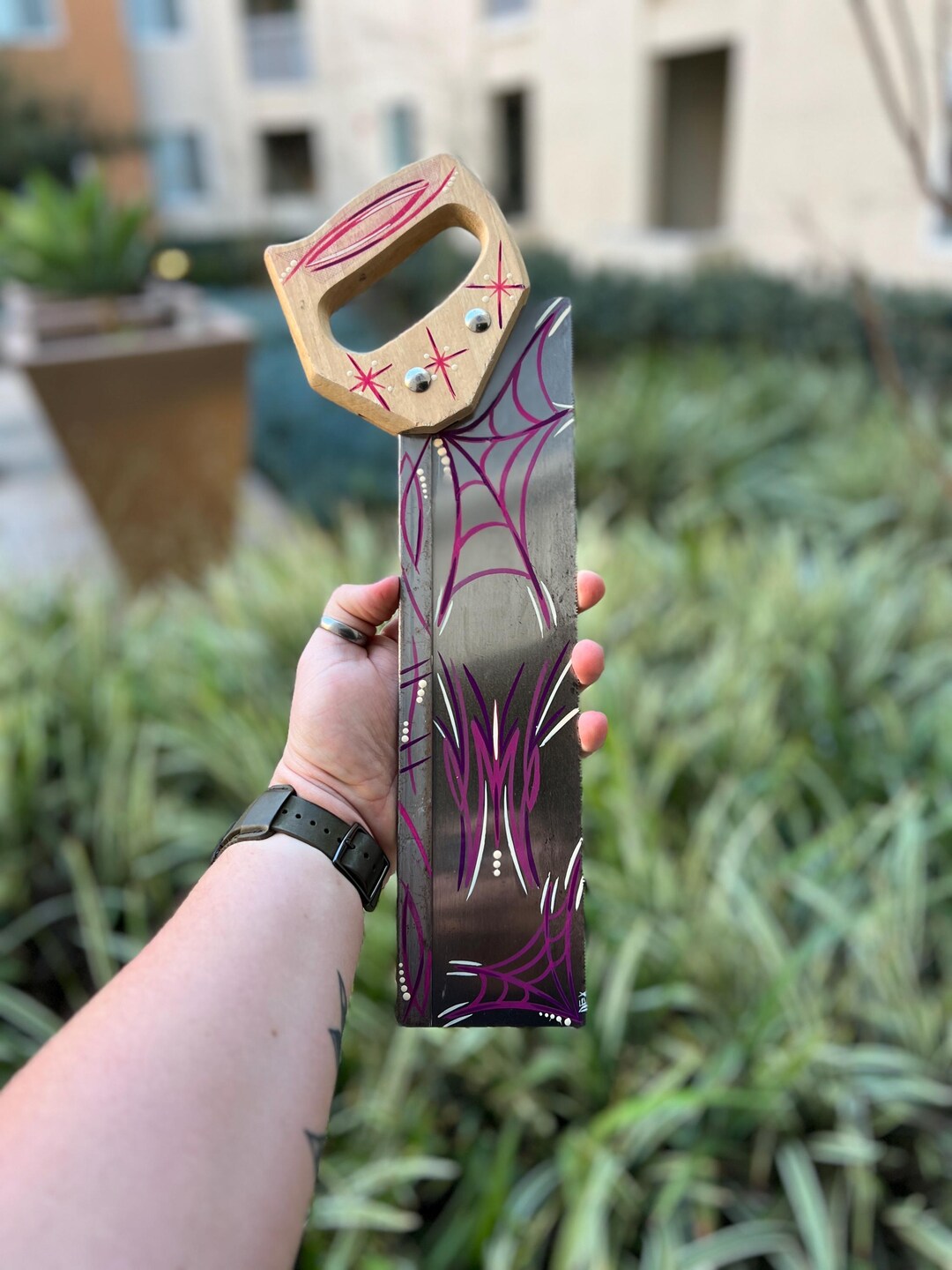 Pinstriped Hand Saw - Etsy