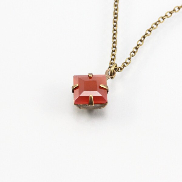 Rust Color Necklace - Etsy