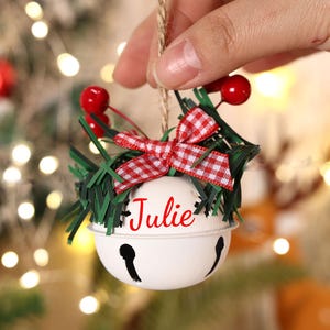 Personalized Christmas Bell Ornament, Custom 2025 Jingle Bell - Etsy