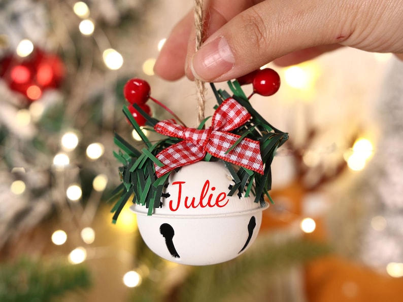Personalized Christmas Bell Ornament, Custom 2025 Jingle Bell - Etsy