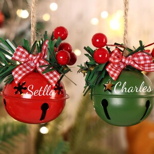 Personalized Christmas Bell Ornament, Custom 2025 Jingle Bell - Etsy