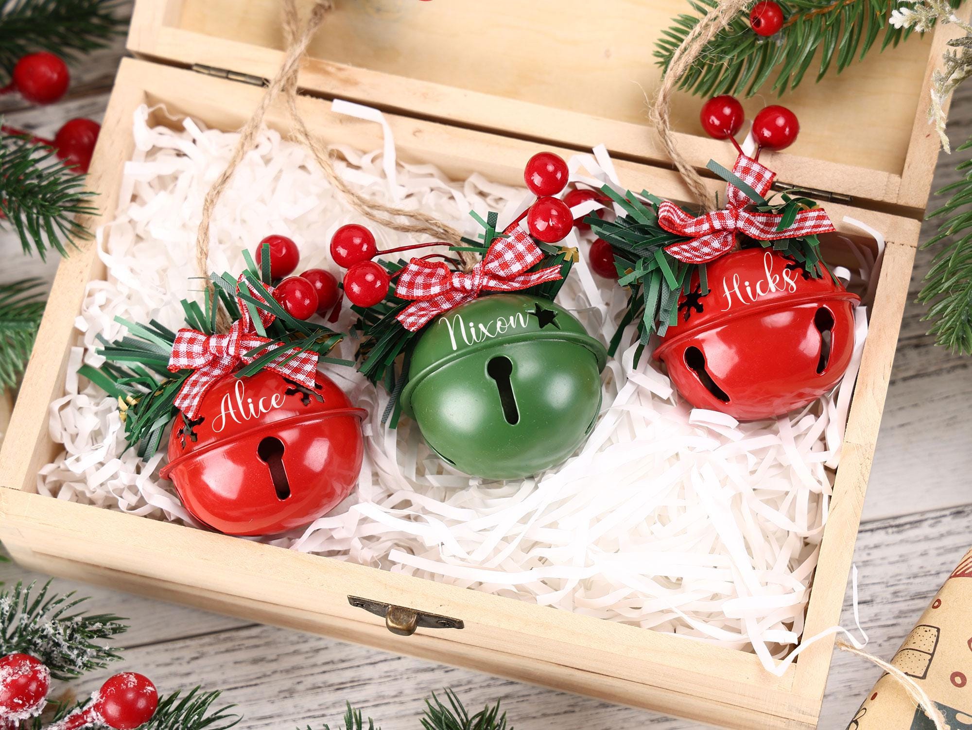 Personalized Christmas Bell Ornament, Custom 2025 Jingle Bell - Etsy