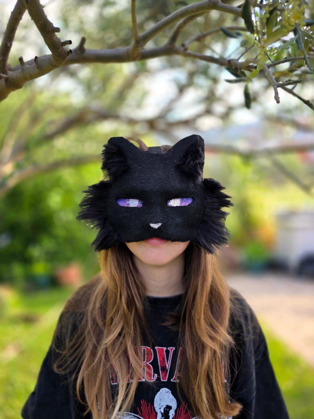 Black Cat Therian Mask - Etsy
