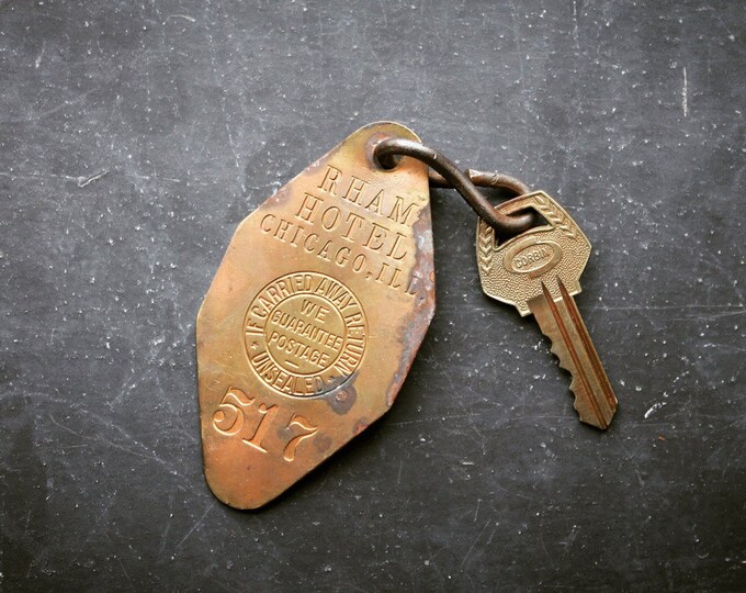 Chicago Hotel Key Tag Rham Hotel Chicago Chicago Souvenir - Etsy
