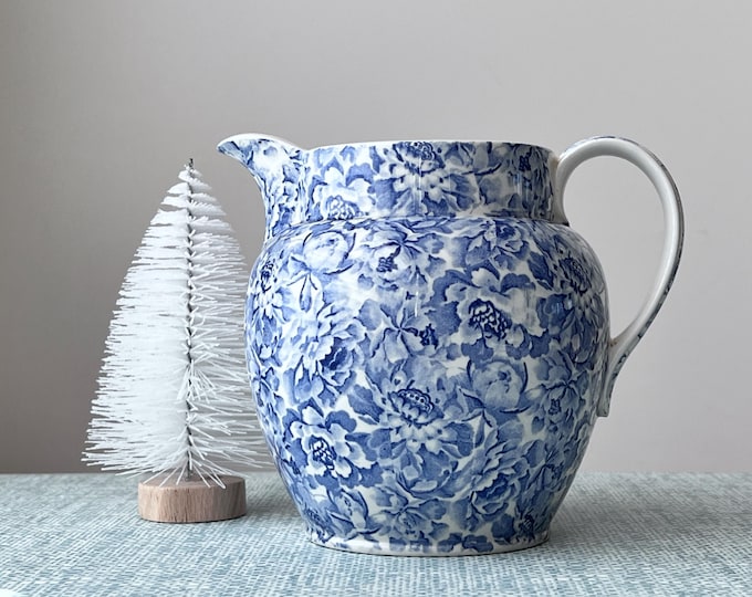 Laura Ashley Palace Gardens Pitcher, Made in England, Blue and White ...