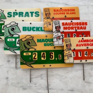 French fish market price tags French grocery signs French | Etsy