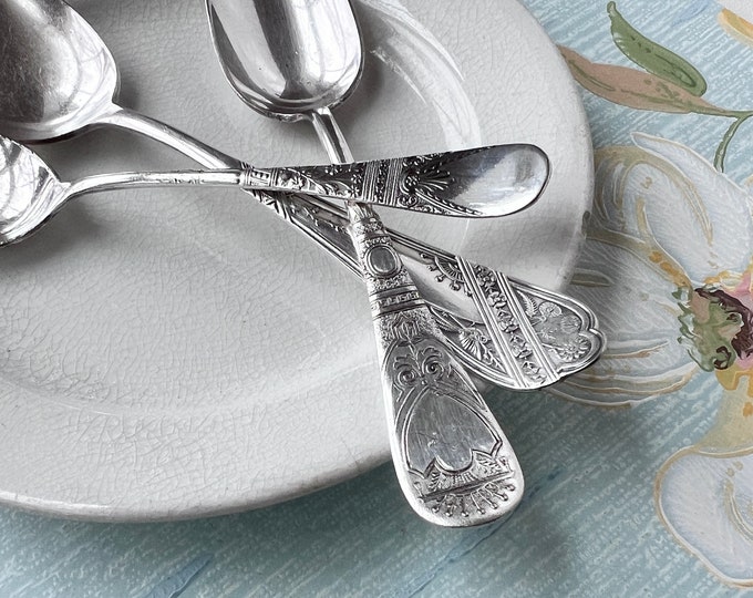 Aesthetic Movement Demitasse Spoons, Set of Three Little Spoons ...