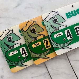 French Fish Market Price Tags, French Grocery Signs, French Flea Market ...