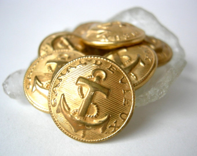 French Navy Buttons - Etsy